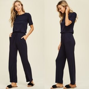 BellanBlue | Pants & Jumpsuits | Liz Uber Comfy Jumpsuit Navy | Poshmark